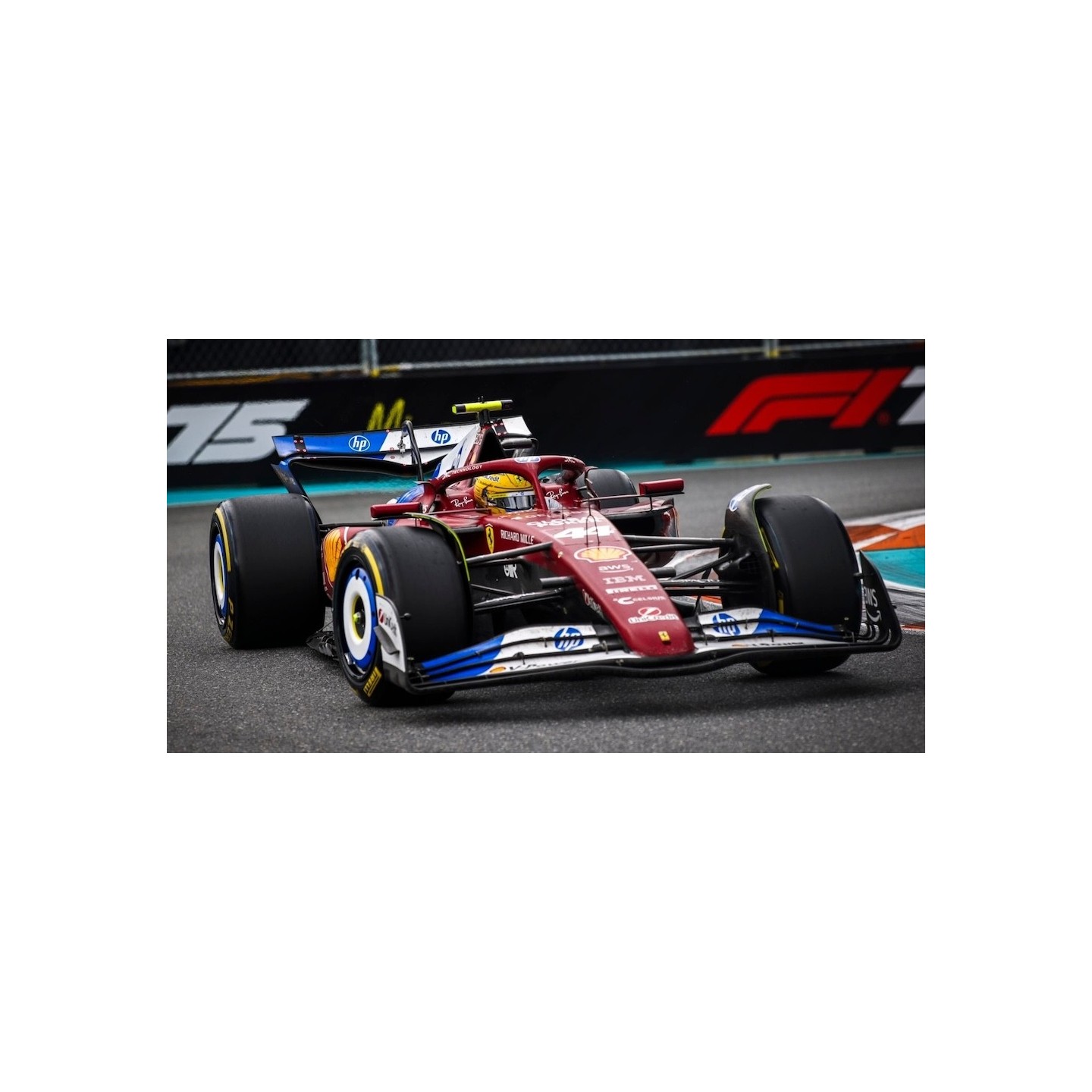 1:18 LOOKSMART LS18F1077 Ferrari SF-25 Hamilton Miami 2025